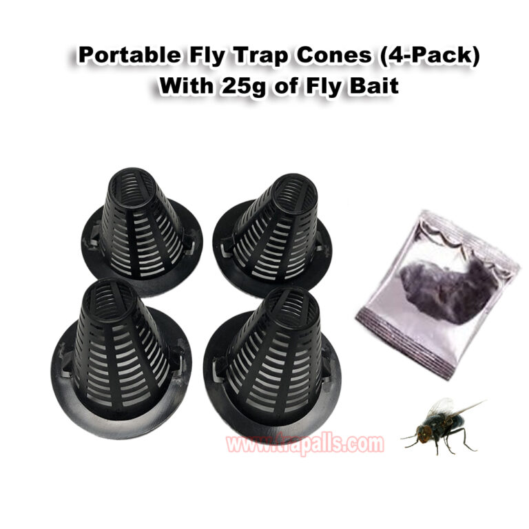Portable 4-Pack Escape-Proof Funnel Hole Saw Compatible Insect Trap ...
