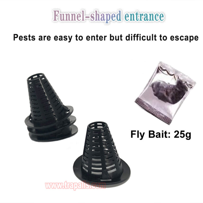Portable 4-Pack Escape-Proof Funnel Hole Saw Compatible Insect Trap ...